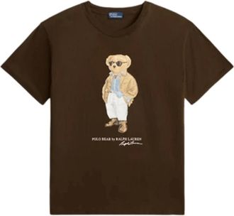 Ralph Lauren Femme, Tops, Brun, Taille: 40 FR T-shirt Polo Bear