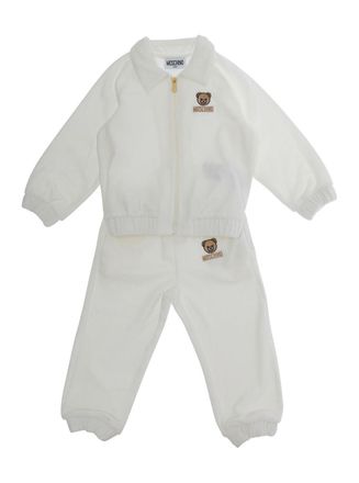 Moschino Logo-Embroidered Cotton Tracksuit - White