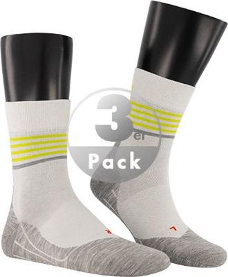 Falke Herren Socken grau Mikrofaser gestreift