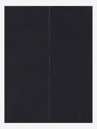 Saint Laurent Cotton Zip-Front Shirt - Black