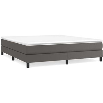 vidaXL vidaXL Bettgestell Grau 160x200 cm Kunstleder