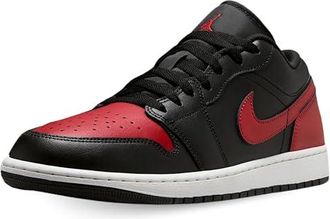 Nike Air Jordan 1 Low Chaussures pour homme (553558-067, noir/blanc sommet/rouge Varsity Red), Noir/blanc sommet/rouge universitaire, 45 EU