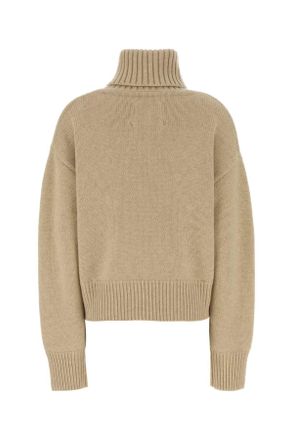 Extreme Cashmere Womens Beige Cashmere Sweater Latte Exterior: Maglieria