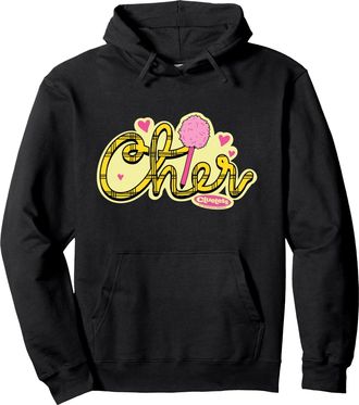 Clueless Clueless Cher-gelber Karierter Text Pullover Hoodie