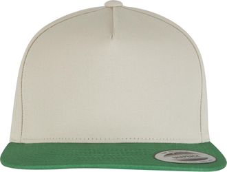 Flexfit Unisex Classic 5 Panel Snapback beige/Green, one Size