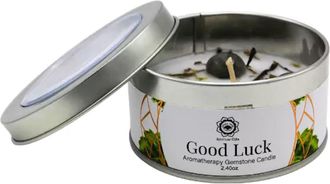 Anemone Green Tree Duftkerze - nat&uuml;rlich mit Edelsteinen und getrockneten Blumen - 12 Stunden (Patschuli)