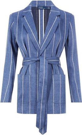 Polo Ralph Lauren Veste rayée en coton et lin