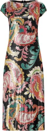 Etro Gl&auml;nzendes Cocktailkleid mit Paisley-Muster