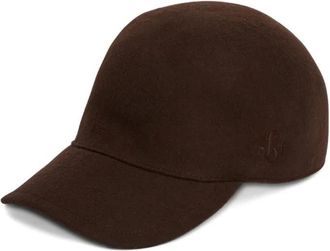 Jil Sander Caps & Mützen - Structured Brown Wool Hat - Gr. S - in Schwarz - für Damen