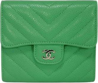 Chanel Pre-owned Cuir petite-maroquinerie - Femme - Pre-owned - Vert - Taille: ONE Size
