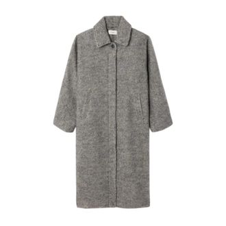 American Vintage Femme, Manteaux, Gris, Taille: 38 FR Lulow Long Coat