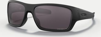Oakley Turbine - Rechteckige, polarisierte Sonnenbrille in mattem Schwarz mit grauen Gl&auml;sern