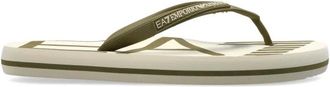 Emporio Armani Emporio Armani Ea7, Femme, Chaussures, Vert, Taille: 37 EU Sandales de Plage en Caoutchouc avec Logo