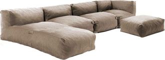 Oviala Salon de jardin modulable 5 places beige - Mixi