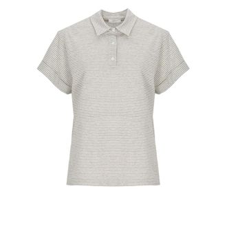 PESERICO Femme, Tops, Beige, Taille: 36 FR Polo en lin et coton