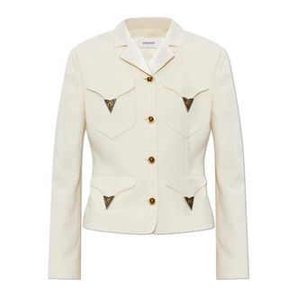 Versace Blazer mit Applikationen - - Jackets - Damen - Beige - S