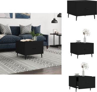 vidaXL Vidaxl - Couchtisch Schwarz 50x50x40 cm Holzwerkstoff - Schwarzer Couchtisch - Holzwerkstoff Couchtisch - Couchtisch Mit Schublade - Kleiner