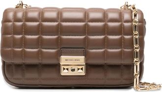 Michael Kors Femme, Sacs, Beige, Taille: ONE Size Tribeca Large Quilted Shoulder Bag
