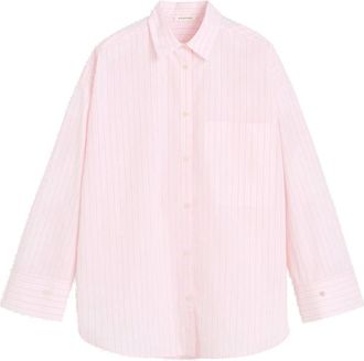 By Malene Birger Femme, Blouses et Chemises, Rose, Taille: 44 FR Chemise Ray&eacute;e en Coton Rose Craie