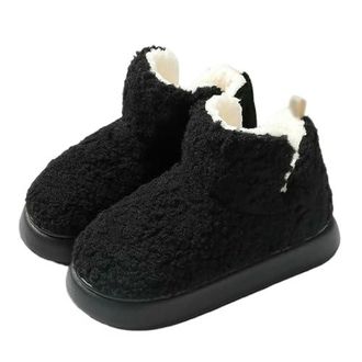 Generic YUJIEBB Bottines dhiver chaudes et &eacute;paisses en peluche pour femme et homme, Noir, 43.5 EU