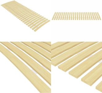 vidaXL Lattenrost mit 24 Latten 70x200 cm - Holz Lattenrost - Lattenrost 70x200 - Pappelholzlattenrost - Rollos Lattenrost - Zusammenklappbarer Lattenrost