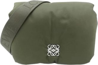 Loewe unisex, Pre-owned, Vert, Taille: ONE Size Sac bandouli&egrave;re en nylon Pre-owned