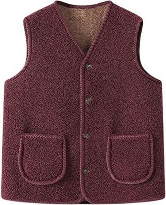Generic Gilet sans Manche Femme Gilet Femme D&eacute;contract&eacute; Quotidien Ville Polaire Laine DAgneau - &Eacute;pais pour Automne-Hiver (Non Inclus dans Femme)
