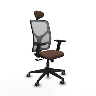 Piqueras y Crespo B&uuml;rostuhl mit Gitterr&uuml;ckenlehne mit 2D-Armlehnen, h&ouml;henverstellbare Lendenwirbelst&uuml;tze und festes Kopfteil, ausgestattet mit 3 Positionen und Schneide