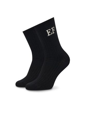 Elisabetta Franchi Lange Socken CZ-11A-67E2 Schwarz