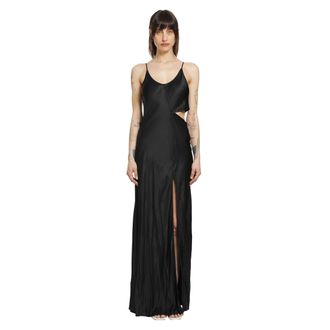Andrea Ya'aqov Cut-Out Dress in Satin