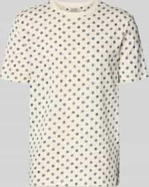 Scotch & Soda T-Shirt im Allover-Look mit Rundhalsausschnitt