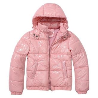 Generic Doudoune courte pour femme, l&eacute;g&egrave;re, coupe ajust&eacute;e, fermeture &eacute;clair int&eacute;grale, matelass&eacute;e, manteau court, doudoune dhiver, v&ecirc;tement dext&eacute;rieur d&eacute;contr