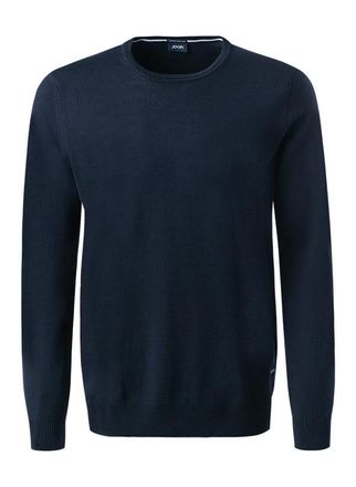 Joop Herren Pullover blau Merinowolle unifarben