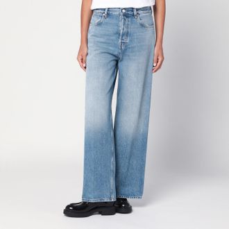 Gucci Weite hellblaue Jeans mit verwaschenem Effekt