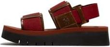 FLY London Femme SORU277FLY Sandal, Camel/Dark Red/Brick, 41 EU
