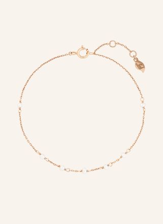 Leaf Armband White Pearls Aus 14 Karat Ros&eacute;gold rosegold