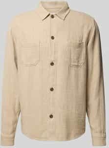 Les Deux Regular Fit Hemdjacke aus Viskose-Leinen-Mix Modell Hamilton