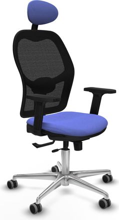 Piqueras y Crespo B&uuml;rostuhl mit 2D-Armlehnen, h&ouml;henverstellbarer Lendenwirbelst&uuml;tze und festem Kopfteil, ausgestattet mit Syncro/Traslack und injiziertem Schaumstoff, S