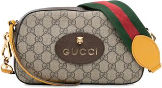 Gucci Hobo Bags - GG Supreme Web Neo Vintage Crossbody - Gr. unisize - in Braun - f&uuml;r Damen