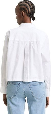 Tom Tailor Langarmbluse gestreift, kurze Form, mit Brusttasche