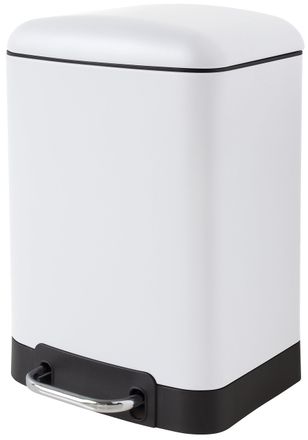 Gelco Design 708985 Live Abfalleimer 6 L Metall weiß 20,5 x 22,5 x 33 cm
