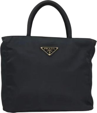 Prada Pre-owned Nylon sacs-main - Femme - Pre-owned - Bleu - Taille: ONE Size
