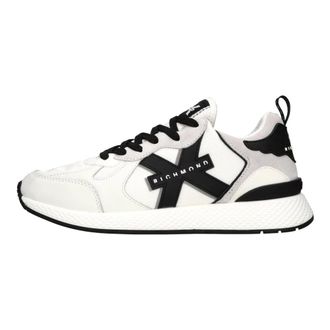 John Richmond Sneaker aus Wildleder und &Ouml;ko-Leder - - Shoes - Herren - Wei&szlig; - 45 EU