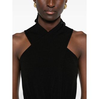 SIMKHAI Crossover Halterneck Bodysuit - Black