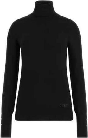 Guess Femme, Pulls, Noir, Taille: 36 FR Pull Col Roul&eacute;