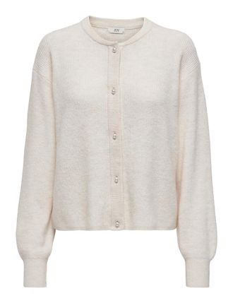 Jacqueline de Yong JdY Damen Jdylumi Life L/S Button Cardiga KNT Noos Strickjacke, Birch/Detail:Melange, L EU