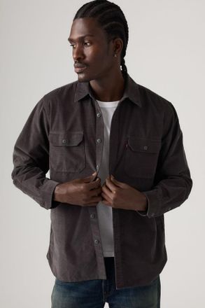 Levi's Surchemise Jackson Worker Velours - Homme - Gris / Gray Pinstripe - 2XL