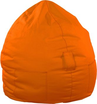 Kinzler S-10053/38 Sitzsack Kimi, ca. &Oslash;65 x H75 cm, klassische Tropfenform, Outdoor Indoor, in vielen verschiedenen Farben, mit Innensack, orange