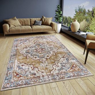 Hanse Home Strozzi Teppich Orientalisch- Orient Läufer klassisch dicht gewebt mit Ornamenten Vintage-Look Weicher Kurzflor für Schlafzimmer, Esszimmer, Wohnzimme