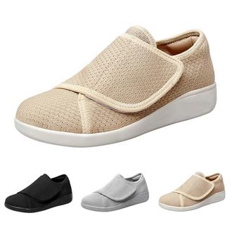 Generic Chaussures diab&eacute;tiques extra larges pour homme - Faciles &agrave; fermer - Chaussures d&eacute;contract&eacute;es pour personnes &acirc;g&eacute;es - Pieds enfl&eacute;s - Respirantes et l&eacute;g&egrave;